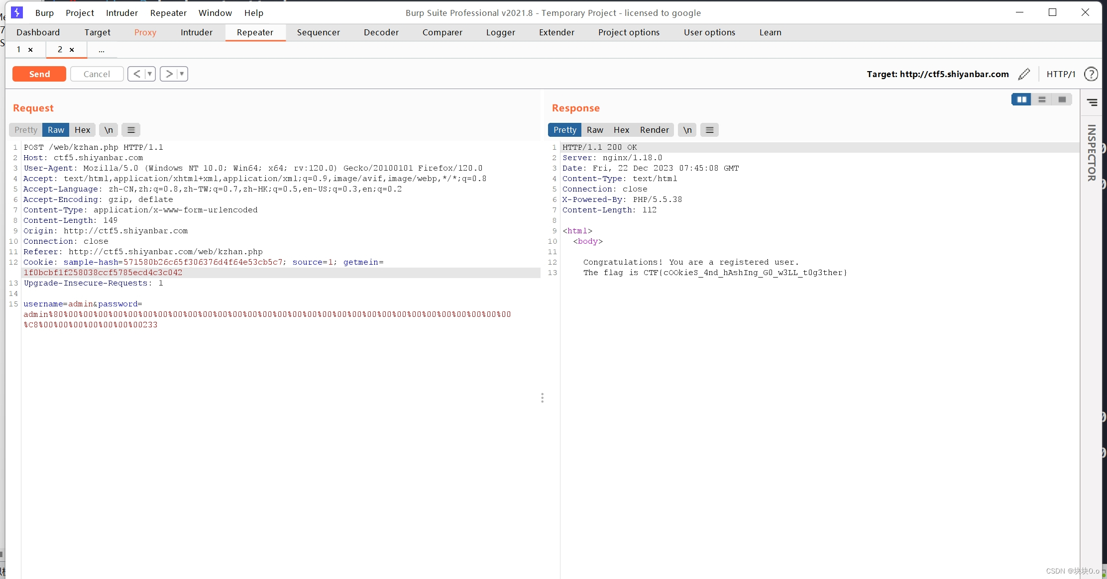 哈希长度拓展攻击实战：PHP密码验证与CTF挑战-CSDN博客