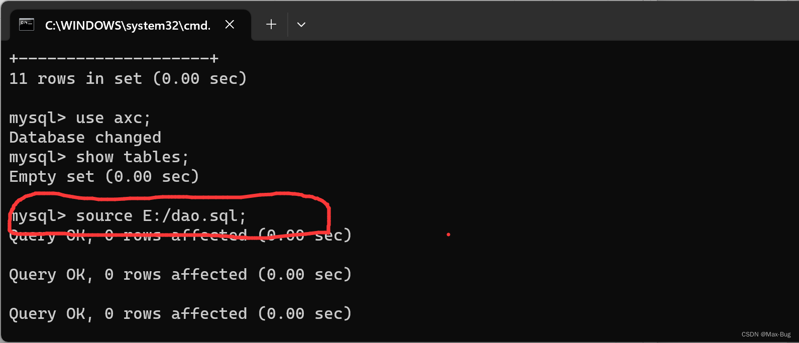 通过cmd将SQL文件导出与导入_sqlcmd导入sql文件-CSDN博客