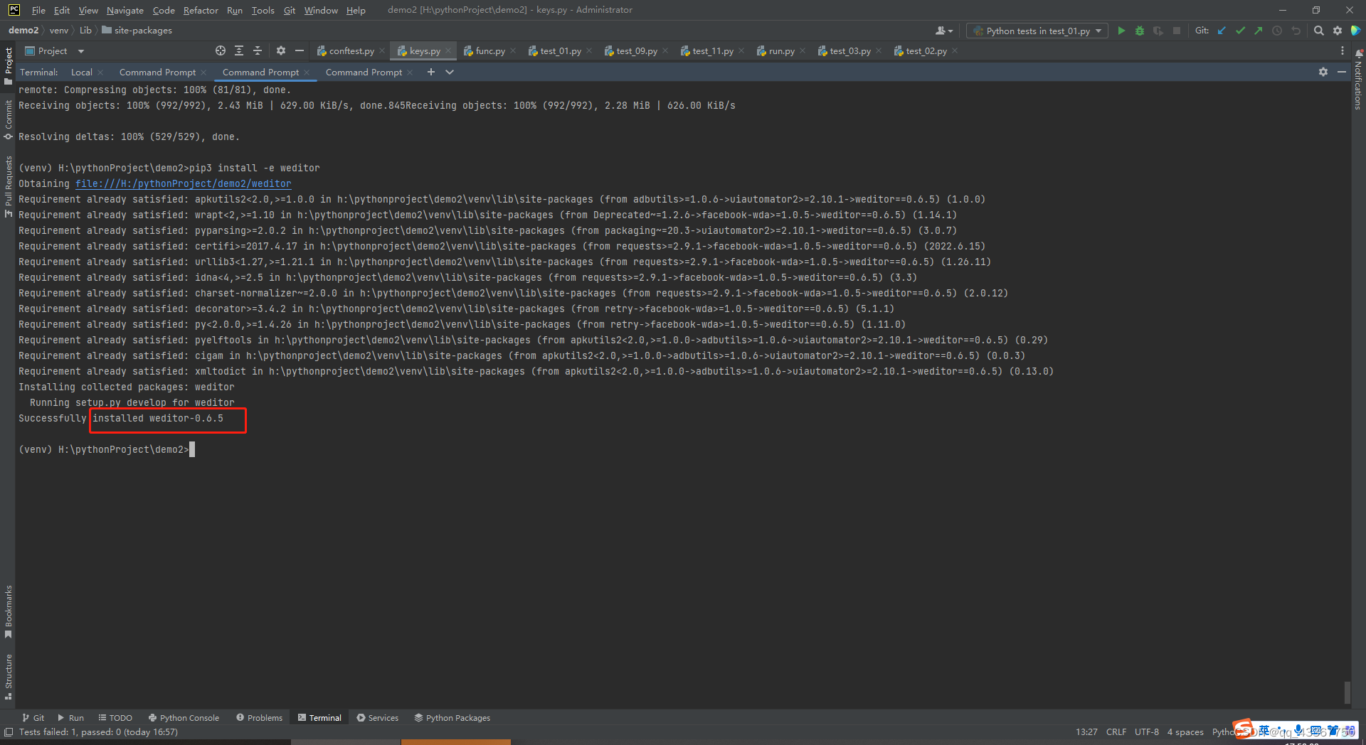 python +weditor ，pip时报ModuleNotFoundError: No module named ‘dataclasses‘解决办法_modulenotfounderror ...