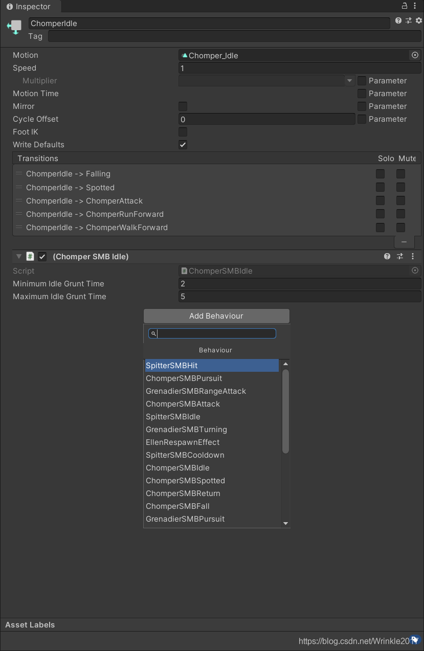Unity的Animator动画系统-——StateMachineBehaviours，用来实现怪物的行为-CSDN博客