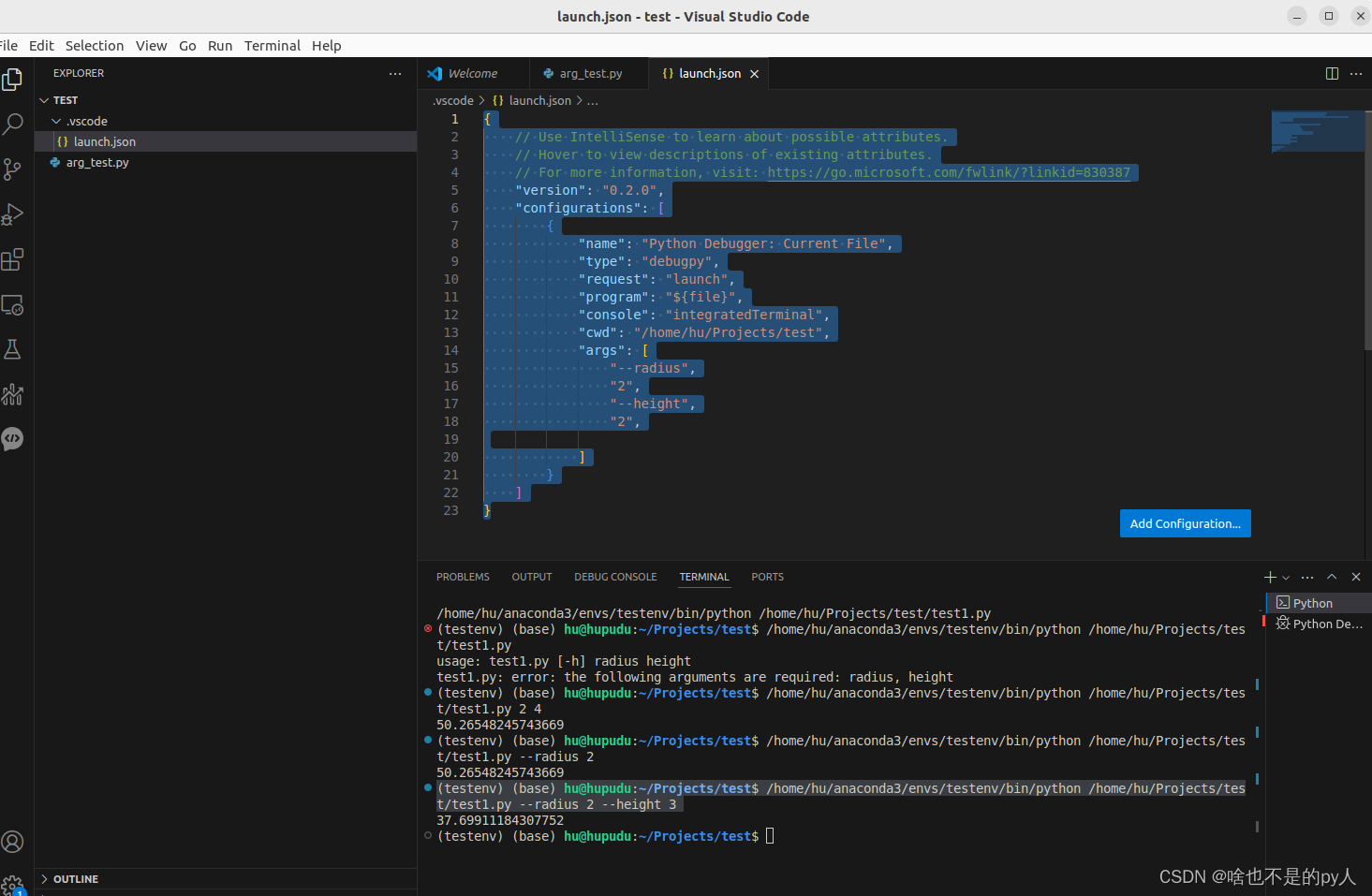 Vscode lanuch.json_main函数的argc和argv怎么在vscode的lauch.json赋值-CSDN博客
