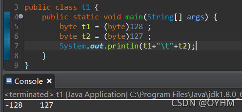 byte b = (byte)129 ，结果为 -127_5.byte b = 129 ; 描述编译是否报错,结果是什么?(描述过程)-CSDN博客