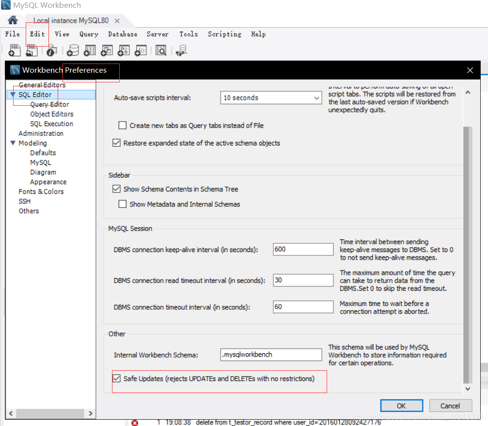 Mysql workbenc删除数据时报错_mechanical failed to open the-CSDN博客
