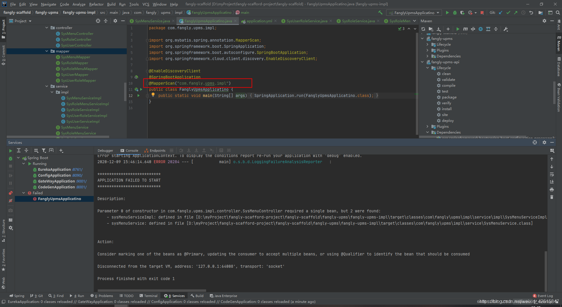【报错】：required a single bean, but 2 were found_parameter 0 of ...