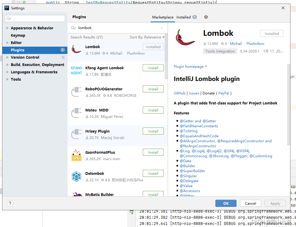 使用lombok后mevean不智能提示get,set方法，无法编译过去_lombok 无自动提示-CSDN博客