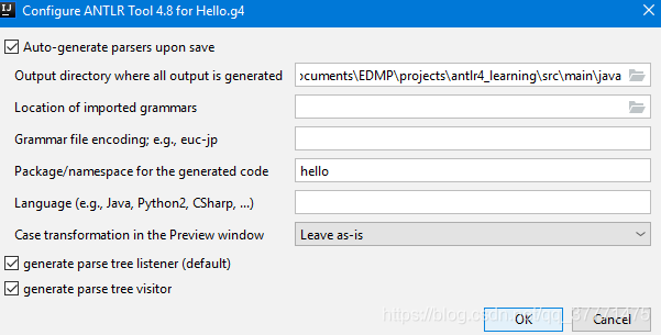Antlr4入门（一）IDEA中Antlr的安装与使用_antlr4使用教程-CSDN博客