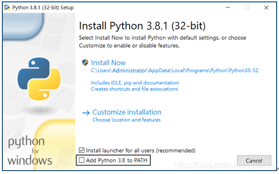 1.2.2 下载与安装Python 3.8.x_python3.8.x-CSDN博客