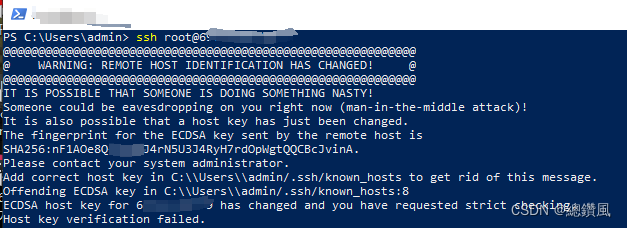 It is also possible that a host key has just been changed-CSDN博客