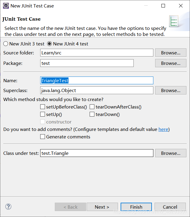Ecplise JUnit 三角形_public class triangle { protected long lbordera = -CSDN博客