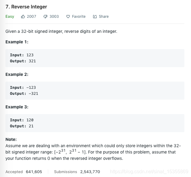 7. Reverse Integer_7、reverse-CSDN博客