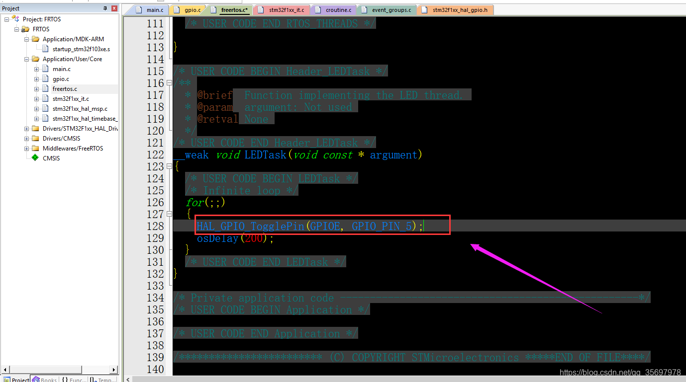 stm32cubeMX+FreeRTOS（1）——点灯_osdelay(1);-CSDN博客