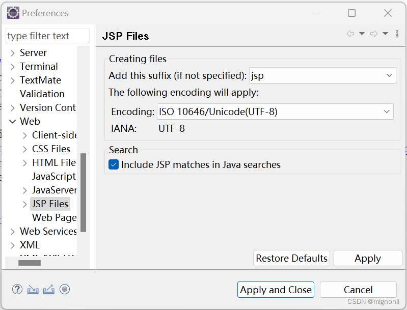 eclipse中创建jsp文件时自动将contentType，pageEncoding设为UTF-8_eclipse创建jsp文件改为utf-8-CSDN博客
