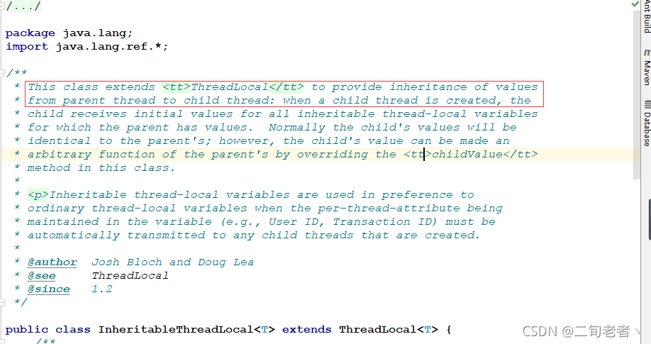 ThreadLocal与InheritableThreadLocal_threadlocal的inheritablethreadlocals-CSDN博客