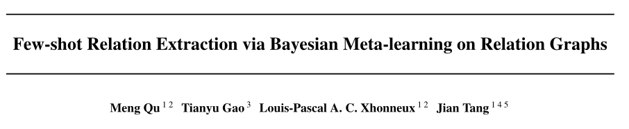 论文笔记丨Few-shot Relation Extraction via Bayesian Meta-learning on Relation Graphs-CSDN博客