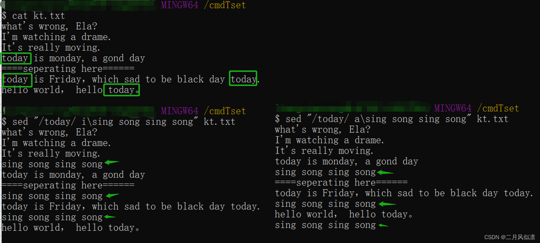 【Linux】【shell】【sed】在行前/行后插入一新行_sed 插入行-CSDN博客
