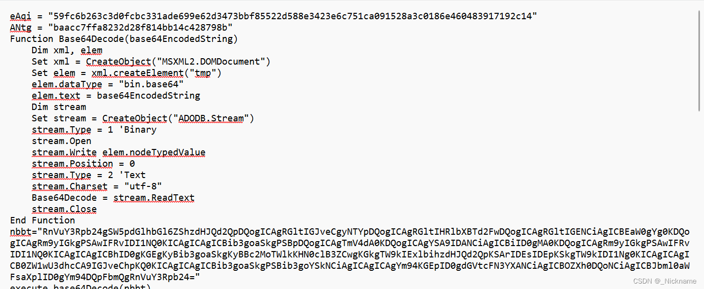 H&NCTF——Baby_OBVBS_[h&nctf2024]do you know swdd?-CSDN博客