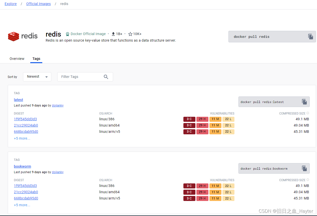 如何查看一个 docker 镜像有哪些版本_docker search 查看版本-CSDN博客