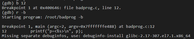 Missing separate debuginfos, use: debuginfo-install glibc-2.17-307.el7.1.x86_64_use: debuginfo ...