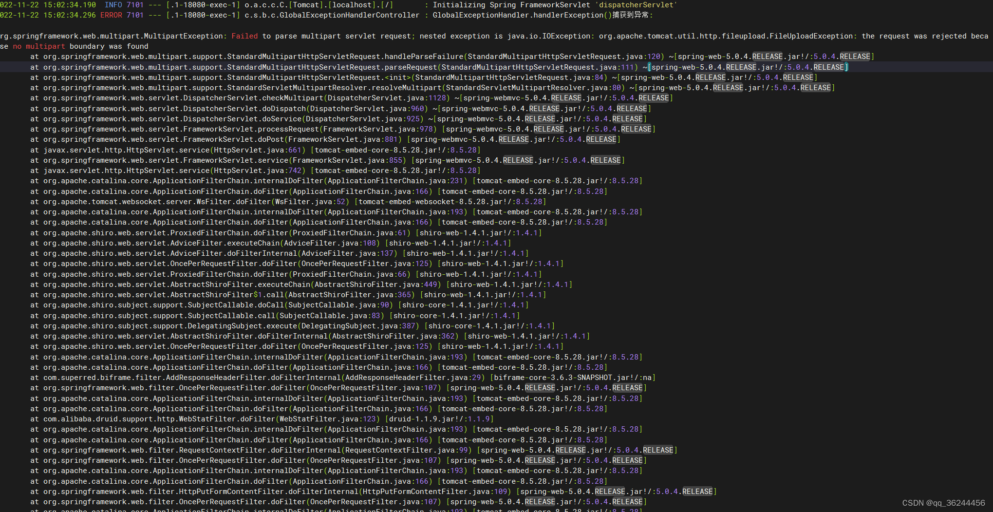 the request was rejected because no multipart boundary was found-CSDN博客