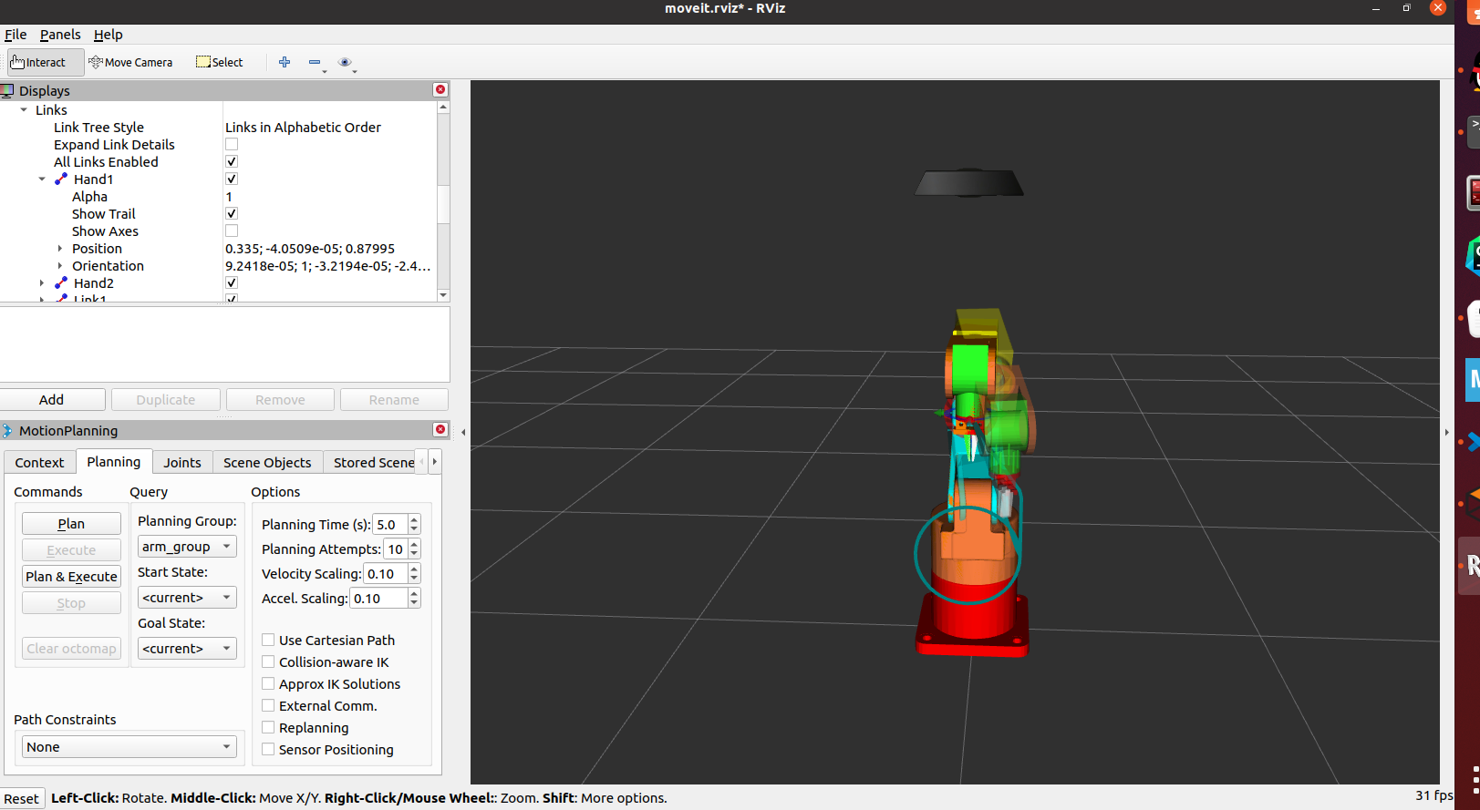 ROS-Moveit使用程序控制机械臂轨迹规划(三)_小车机械臂轨迹规划ros-CSDN博客