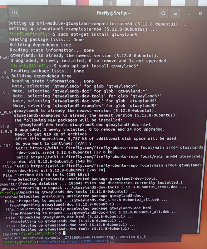 关于firefly的RK3588S的ubuntu20.04上不能打开rviz rqt的解决过程_[ info] [1715439943.556830962]: rviz version 1. ...