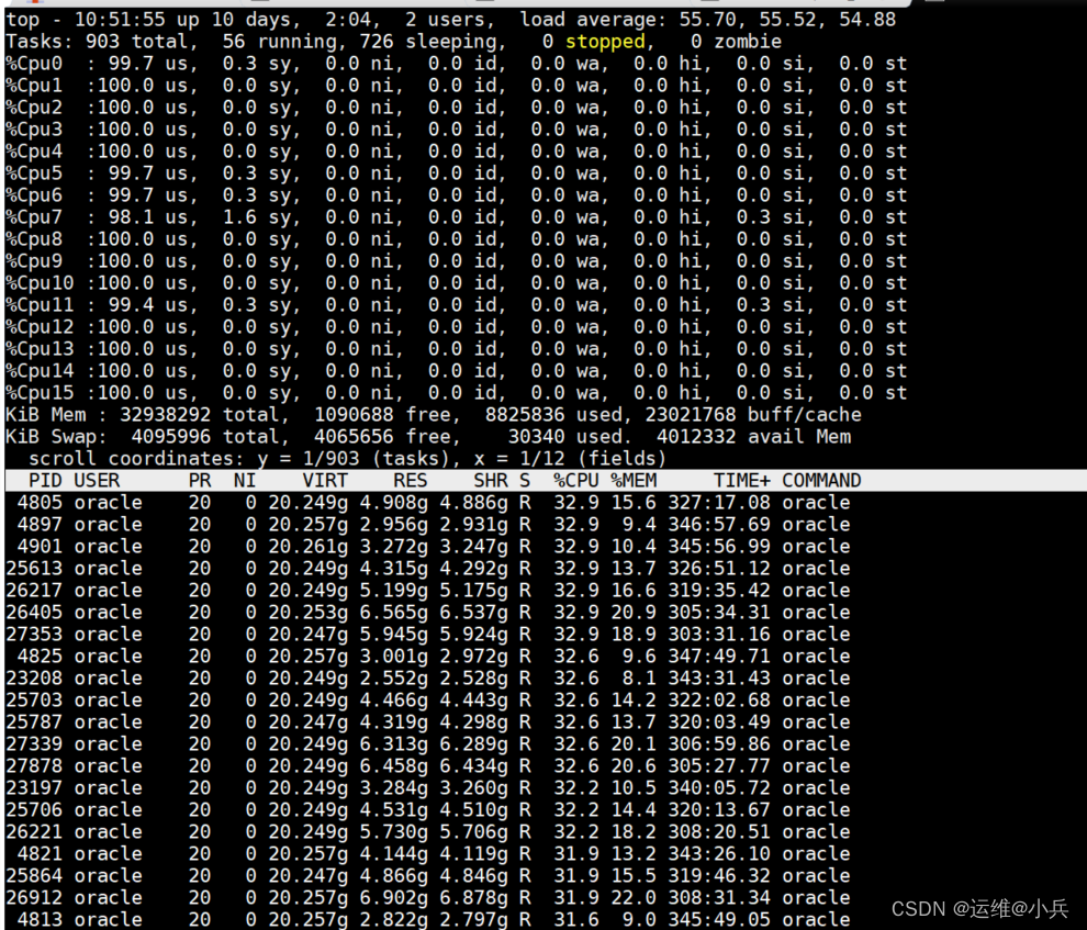 解决Oracle CPU百分之百的问题_oracle cpu 100%-CSDN博客