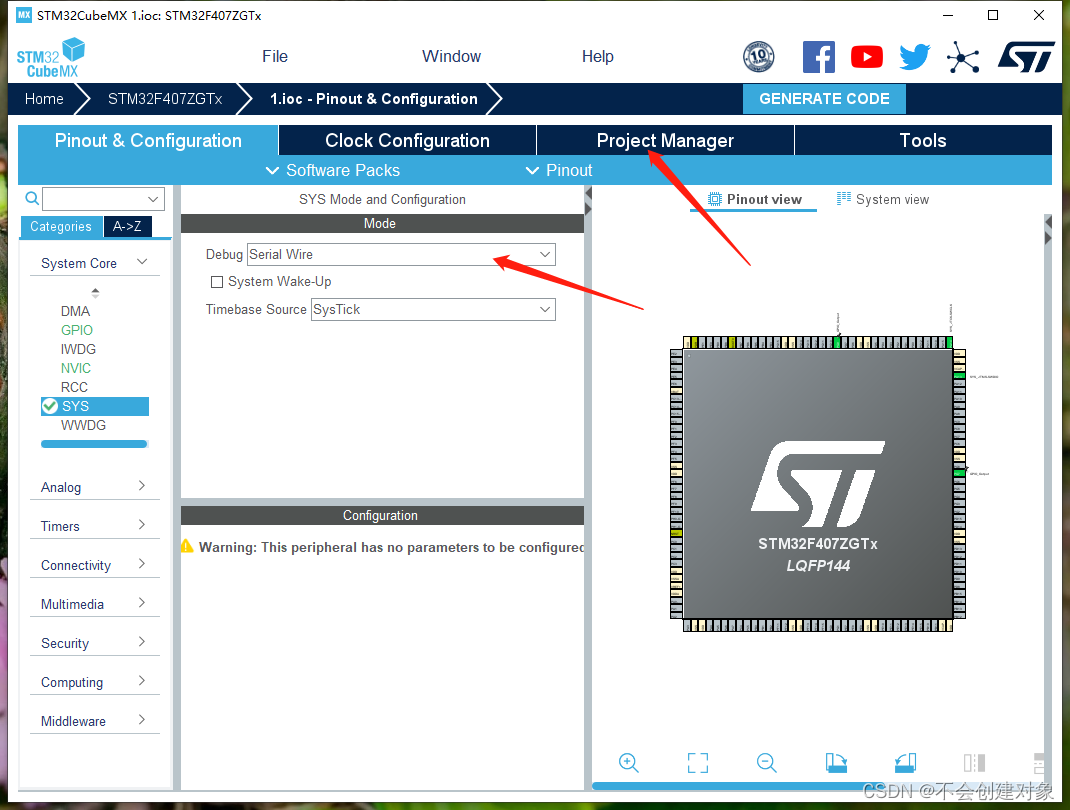 STM32CuBeMx实现LED显示与蜂鸣器控制（开发板：STM32F407ZGT6）_stm32f407zgt6led引脚-CSDN博客