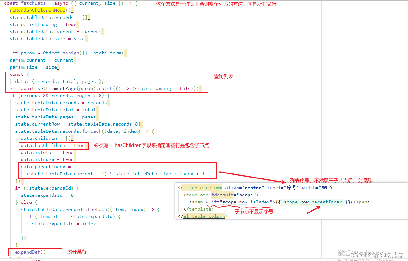 V30element中table表格树形结构与懒加载通过接口获取展开行数据，并实现自动展开某行以及展开行数据删除，编辑，新增，展开行某些列不显示等功能v3 Table Load