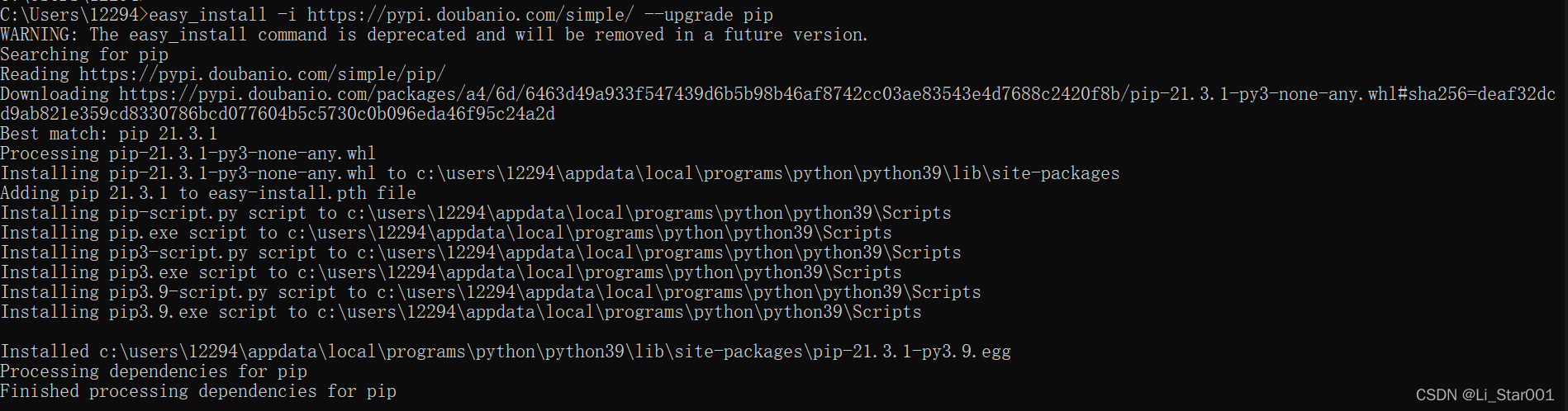 Python_配置环境——问题：error: The read operation timed out和WARNING: You are ...