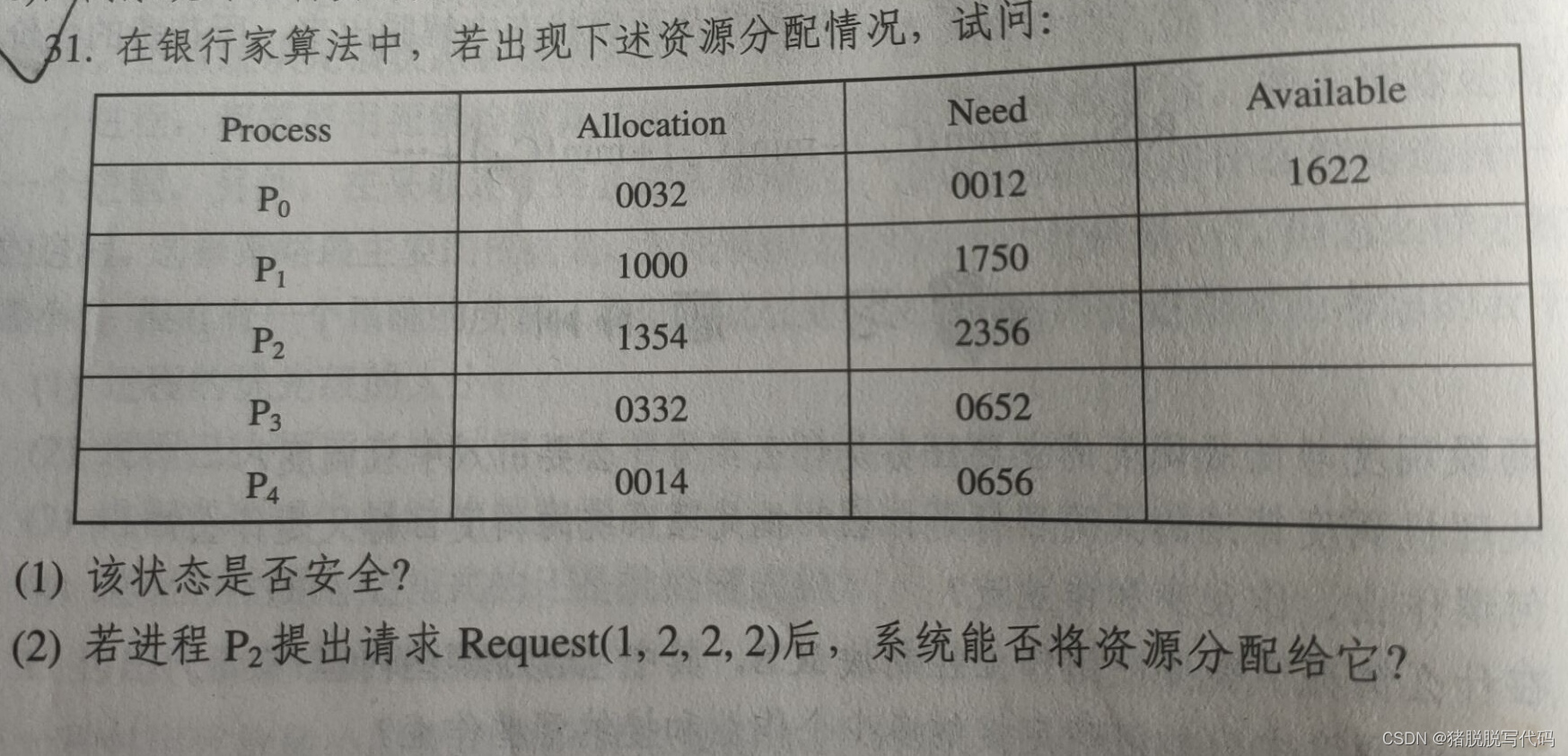 银行家算法解析 Csdn博客 