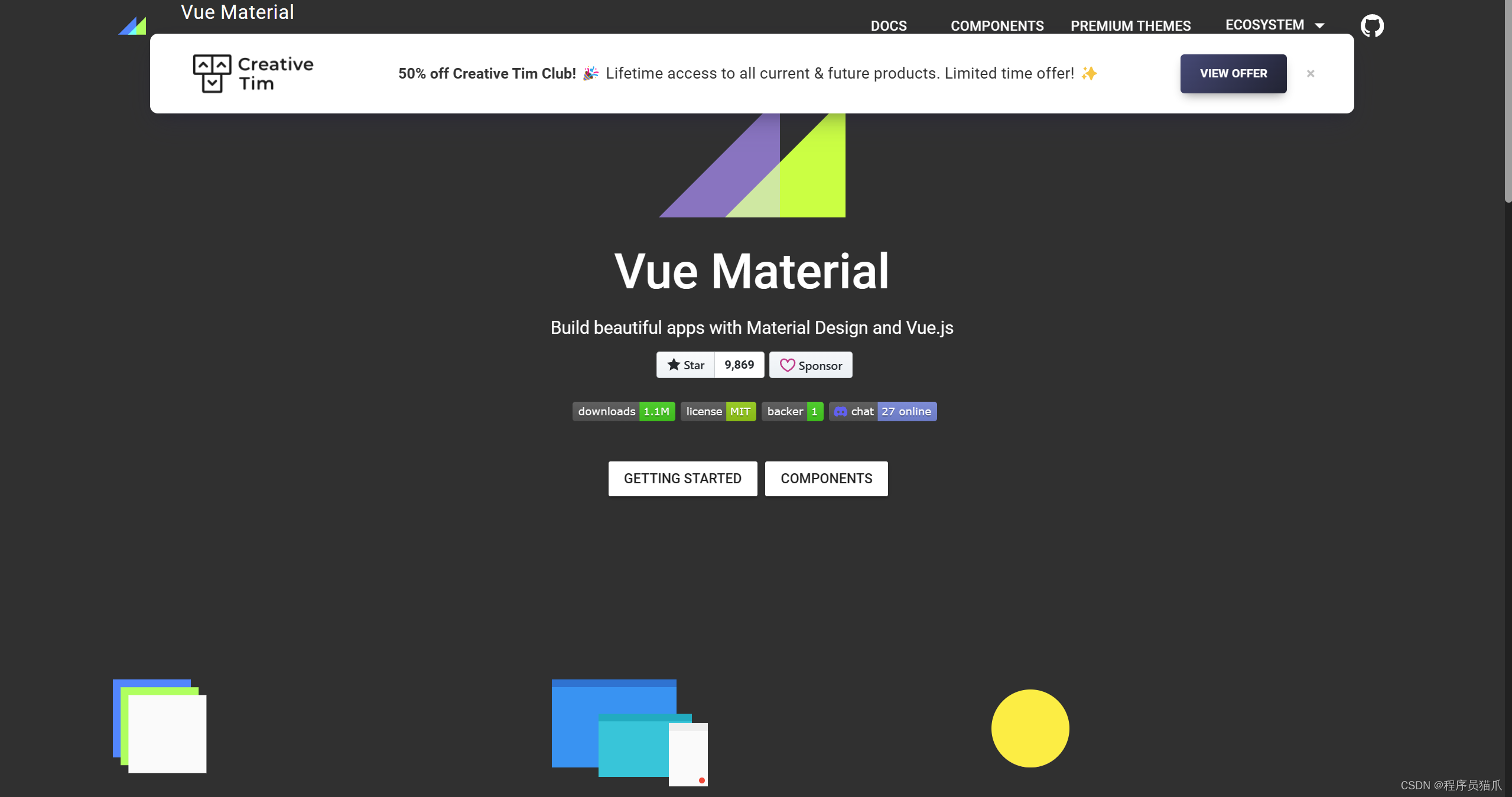 Vue常用的组件库大全【前端工程师必备】【实时更新】【移动端、PC端（web端）、数据可视化组件库（数据大屏） 、动画组件库、文本编辑器，富文本、Markdown，3D组件库，Markdown ...
