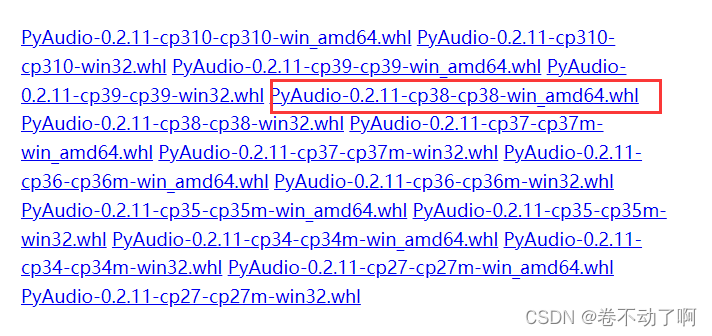 python3.8如何安装pyaudio_python3.8安装pyaudio-CSDN博客