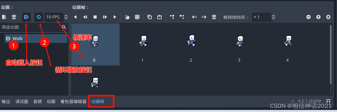 【Godot4自学手册】第三节设置主人公的动画_godot animationplayer-CSDN博客