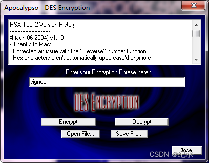Apocalypso与RSA-Tool加密解密实践-CSDN博客