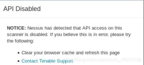 Nessus提示API Disabled错误(亲测有效)_nessus api disabled-CSDN博客
