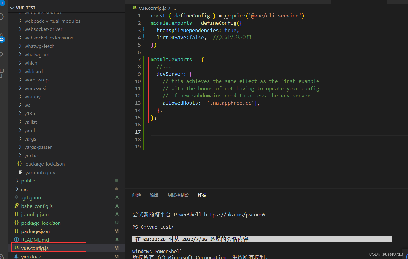 解决vue脚手架5.0版本使用natapp访问时出现invalid Host header问题_natapp invalid host header-CSDN博客