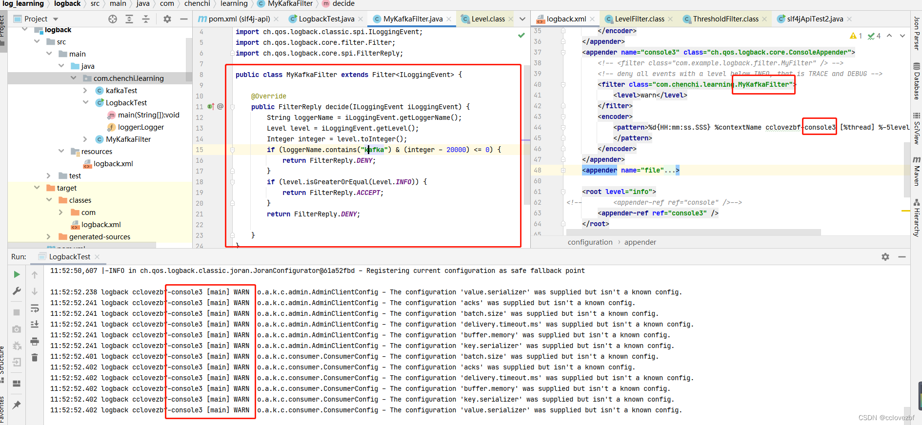 logback的使用，全部演示，傻瓜式学习_ch.qos.logback.classic.filter.thresholdfilter-CSDN博客