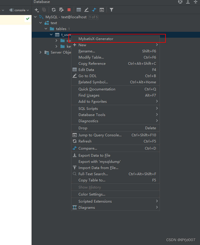 使用mybatisx逆向 生成单表实体类、mapper、service、service的实现类。mybatisx生成实体类 Csdn博客 9079