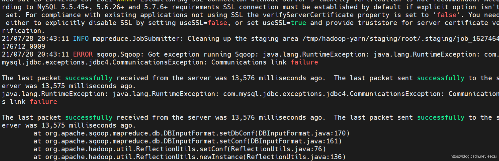 sqoop报错_error sqoop.sqoop: got exception running sqoop: ja-CSDN博客