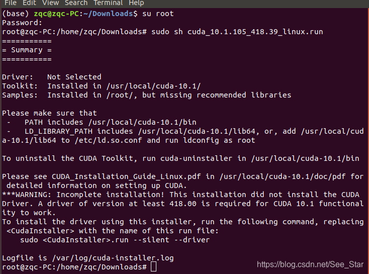 Ubuntu搭建GPU环境（CUDA、cuDNN）_步骤一:搭建系统的软件架构:首先在安装了ubuntu18.04的计算机上安装gpu所需cuda、-CSDN博客