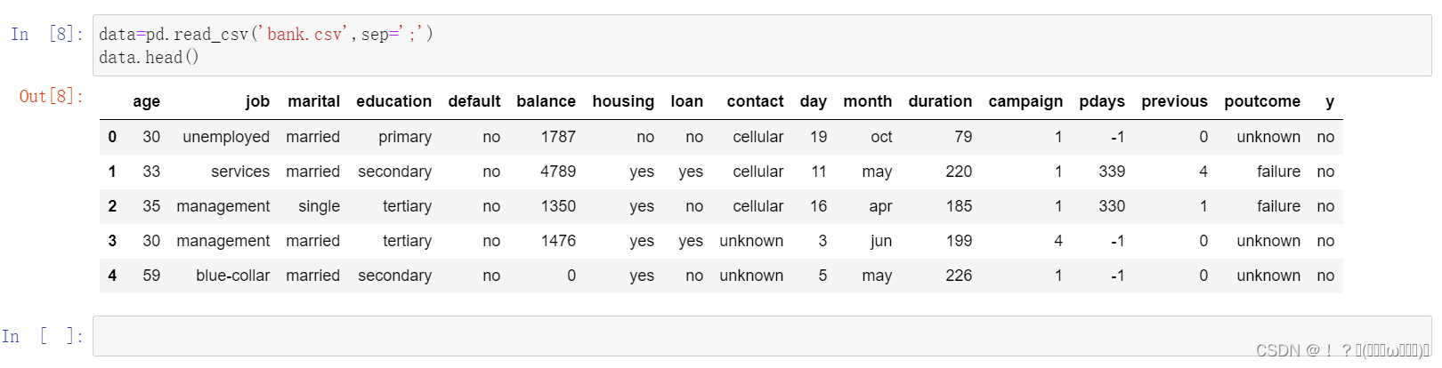 如何从UCI中下载银行营销数据集以及如何在Anaconda3的Jupyter Notebook中导入银行营销数据集（Bank Marketing）（保姆级教程）_uci数据集怎么下载数据-CSDN博客