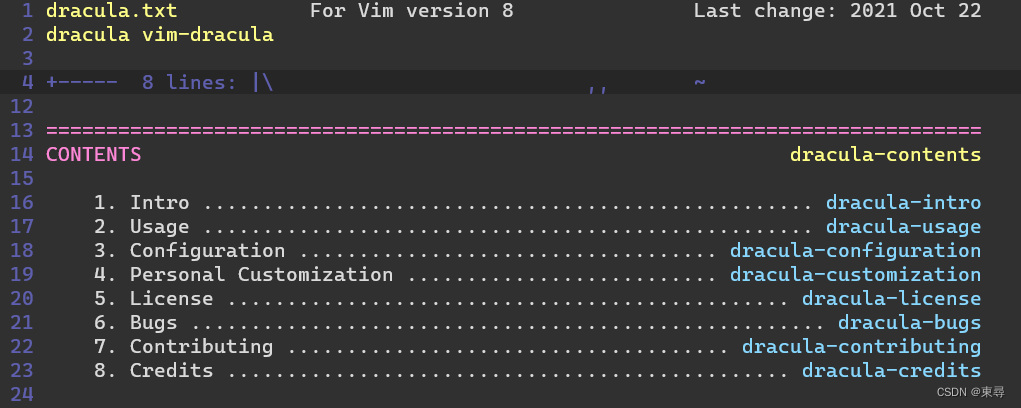 【vim】Dracula 配色设置_vim改字体和背景颜色-CSDN博客