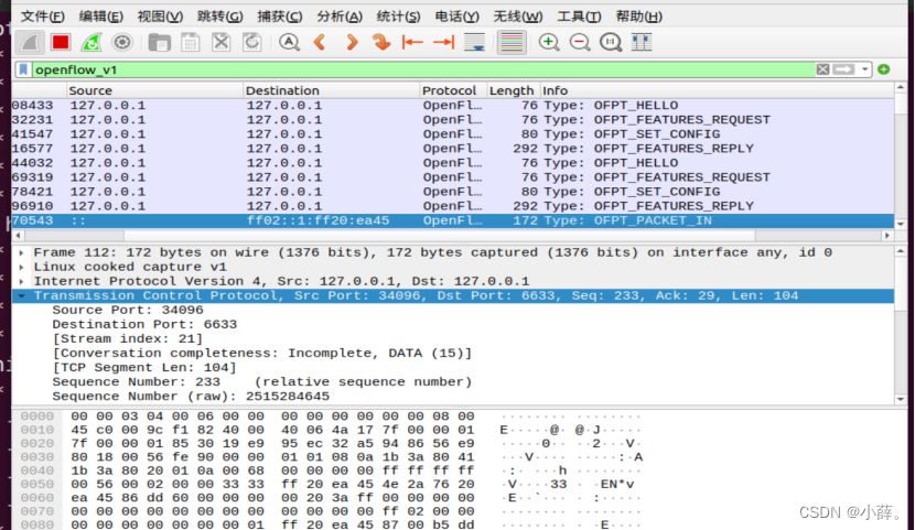 OpenFlow协议分析实践_openflow 使用csdn-CSDN博客