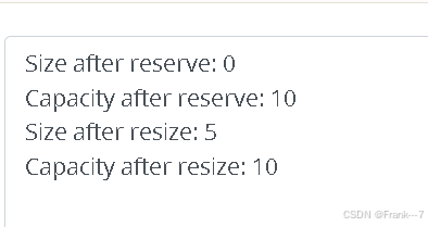 vector预先分配内存空间---reserve 和 resize的区别-CSDN博客