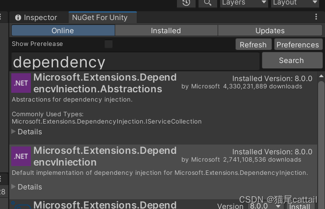 【Unity Code】Unity C# 使用微软 DependencyInjection 库实现依赖注入实验_using microsoft.extensions ...