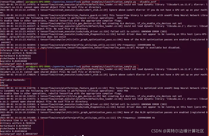 零基础安装并使用 OpenVINO™ integration with TensorFlow_openvino tensorflow 版本 ...