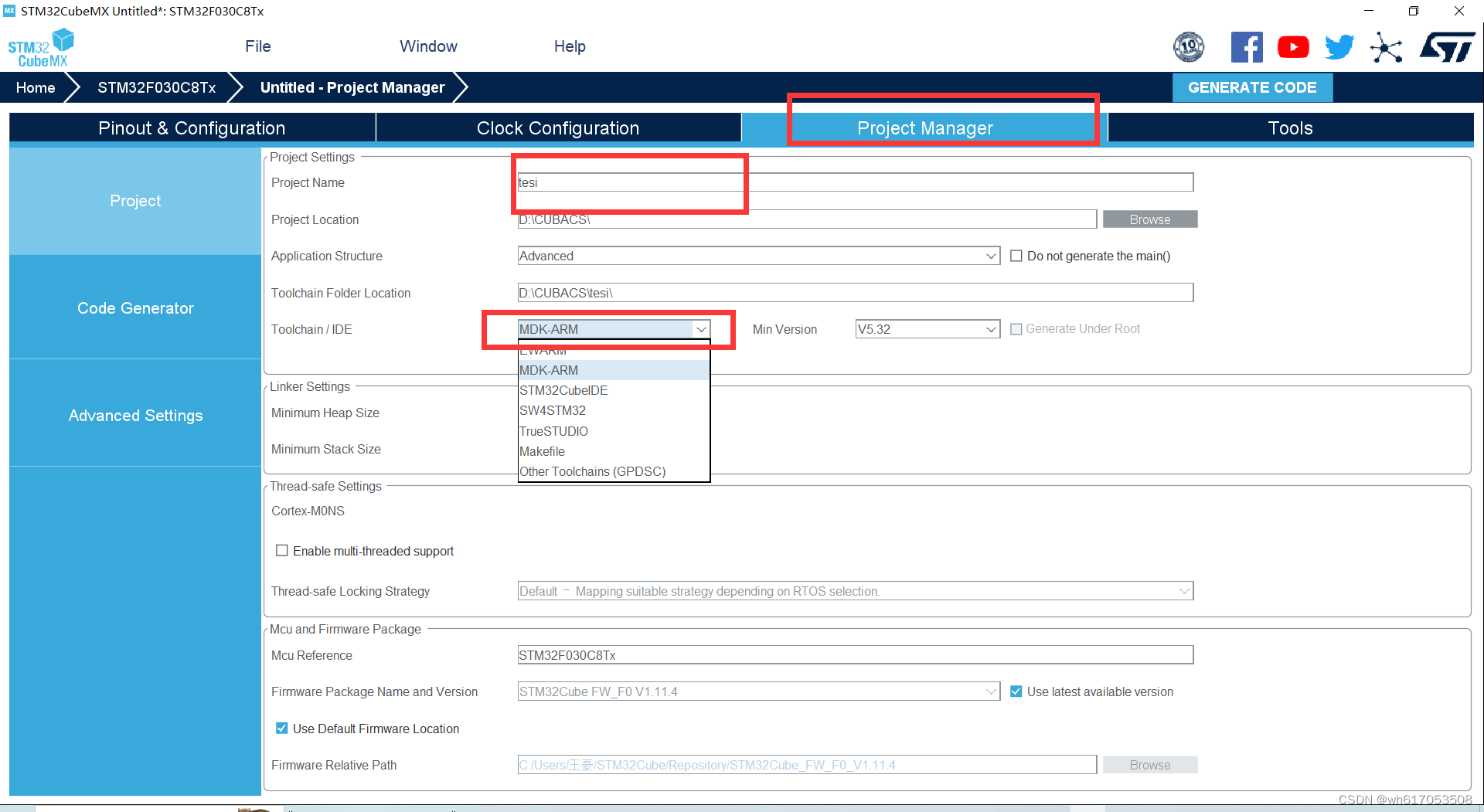 stm32c8t6 cubemx配置流水灯并使用外部中断控制_c8 t6 pa5 pa6.-CSDN博客