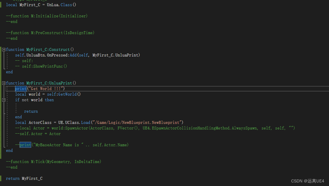 UE4 unlua学习笔记_ue4 如何使用lua-CSDN博客