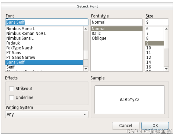 Qt入门教程【对话框】QFontDialog字体对话框_qt字体对话框-CSDN博客