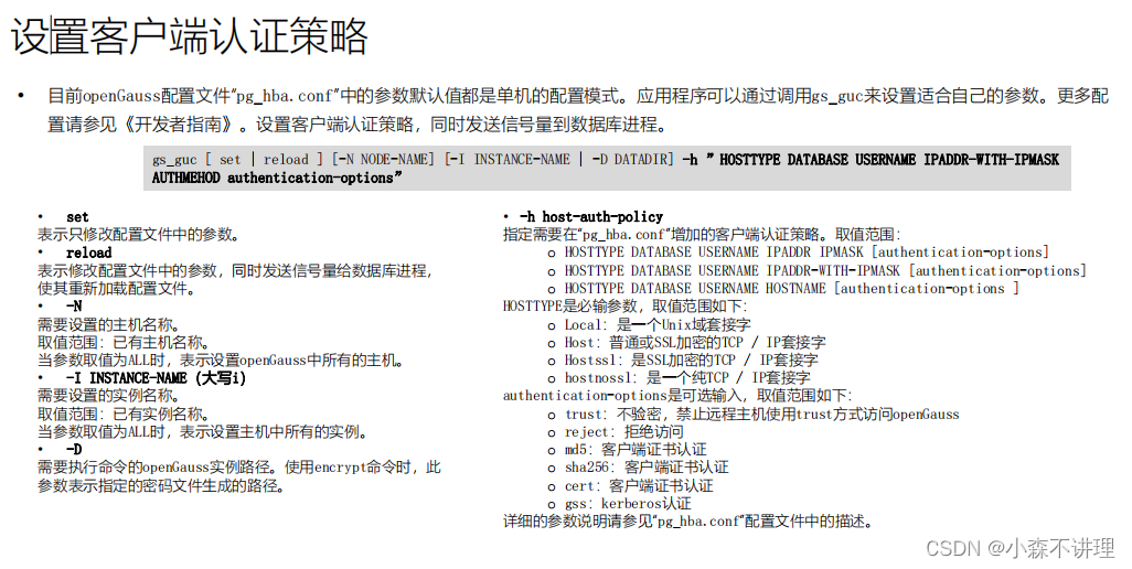openGauss数据库配置详解：pg_xlog,pg_hba.conf及连接参数,-CSDN博客